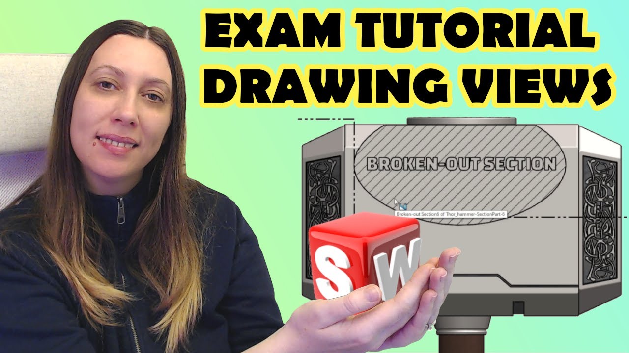 Step by Step to CSWA SUCCESS! SolidWorks Drawing Views - YouTube