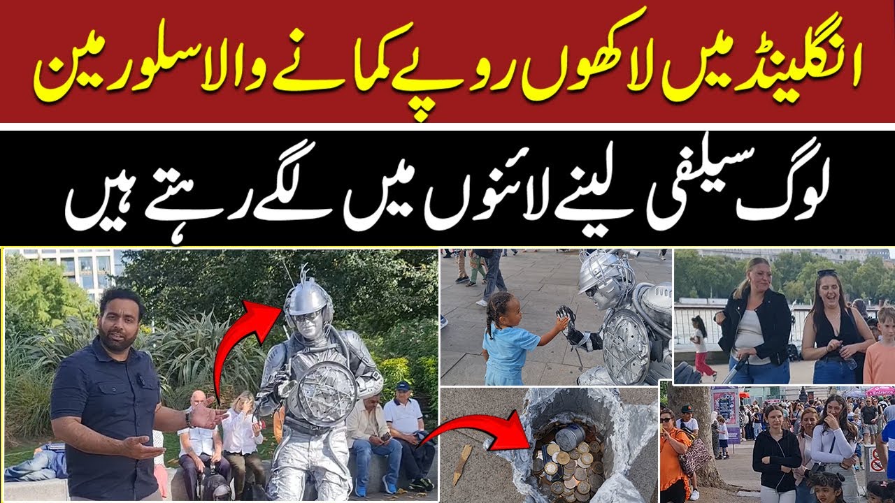 Silver man secret revealed London street performer, floating and ...
