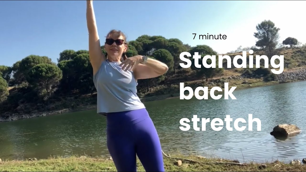 7 MINUTE STANDING BACK STRETCH FOR PAIN RELIEF AND TENSION Can be done ...
