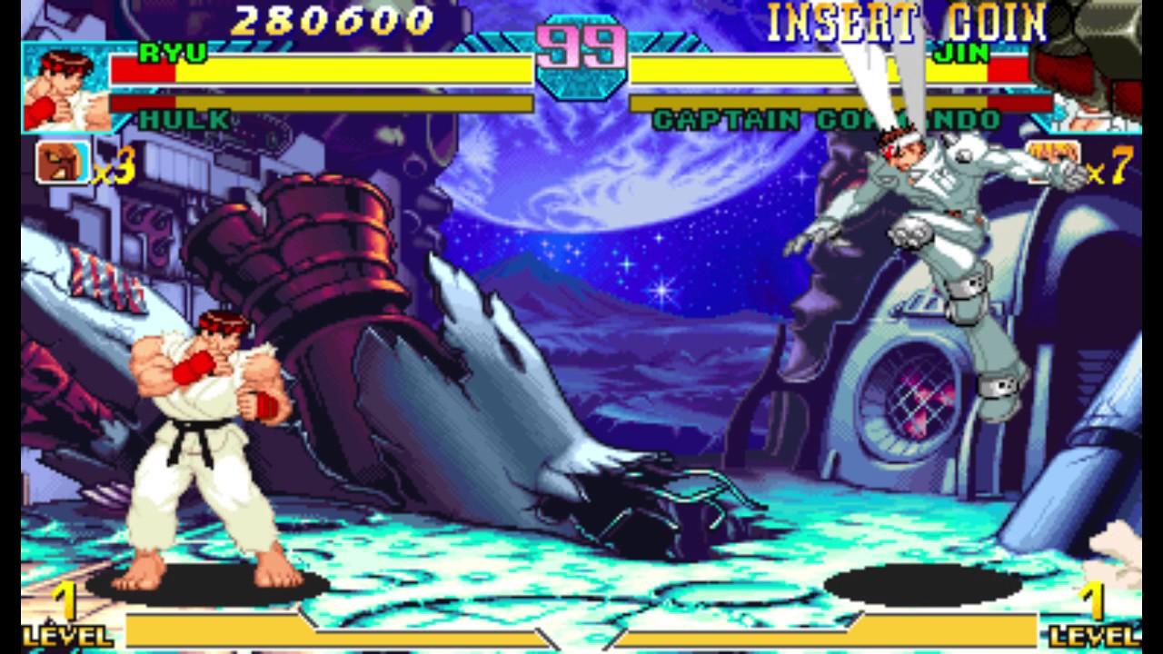 Marvel vs Capcom 1 ( Arcade ) - Ryu / Hulk Playthrough ( June 17, 2017 ...