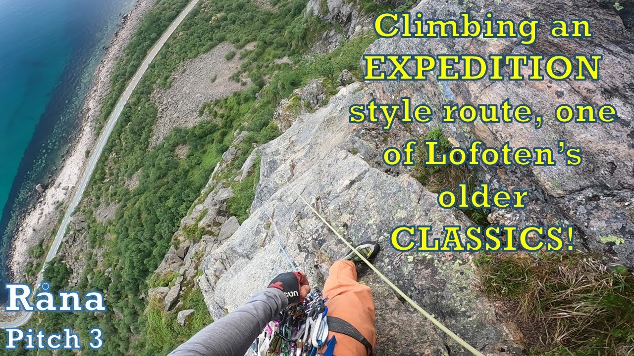 Sketchy tree belay and hard route finding - Råna (pitch 3 - 4b/5.7 ...