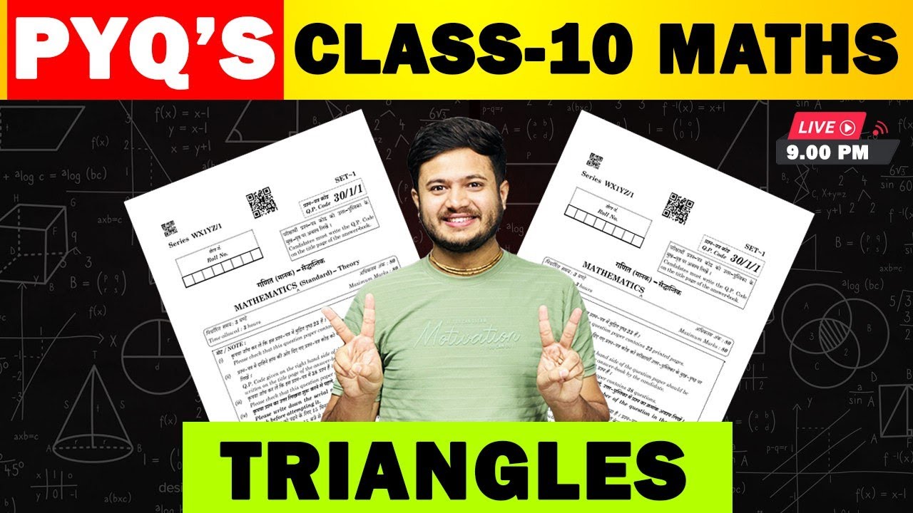 Ch -6 Triangles Previous Year Questions || Class 10 Maths Most ...