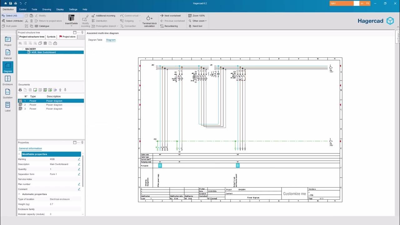 Skapa ett assisterat flerlinjeschema med Hagercad 6 - YouTube