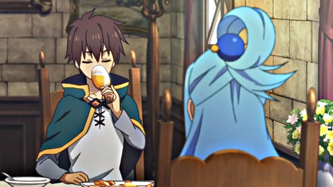 Aqua and Kazuma in a restaurant | Konosuba Season 3 Episode 7 - YouTube