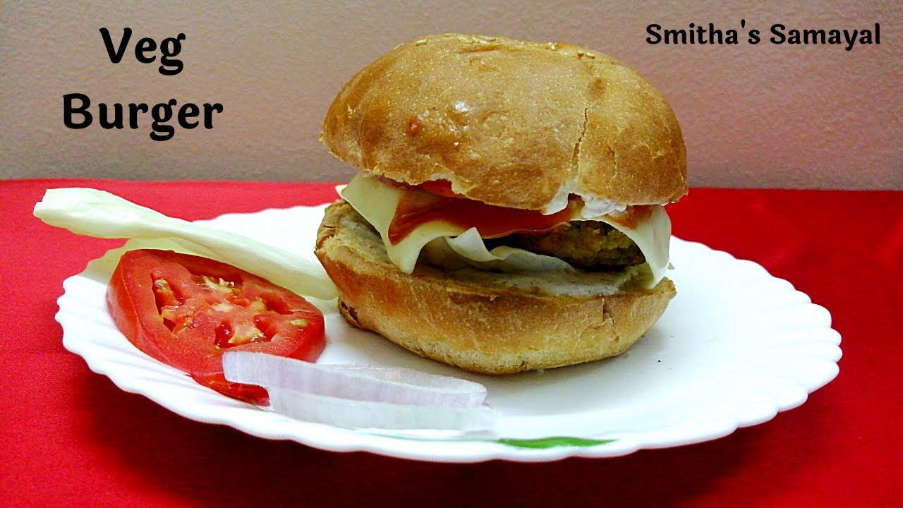 Veg Burger | Zucchini Patty recipe | With English Subtitle | Smitha's ...