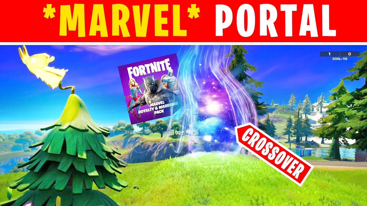 *NEW* MARVEL PORTAL opens from the ZERO POINT (Fortnite) - YouTube