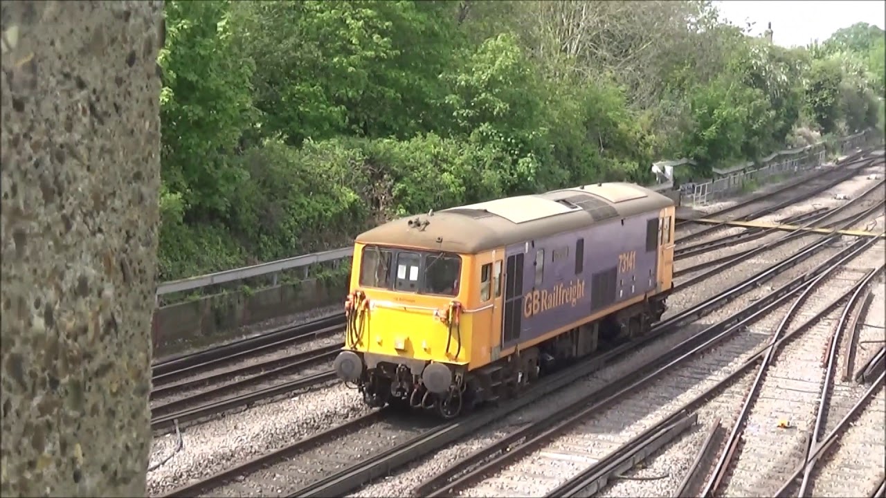 GB railfreight class 73141 light locomotive - YouTube