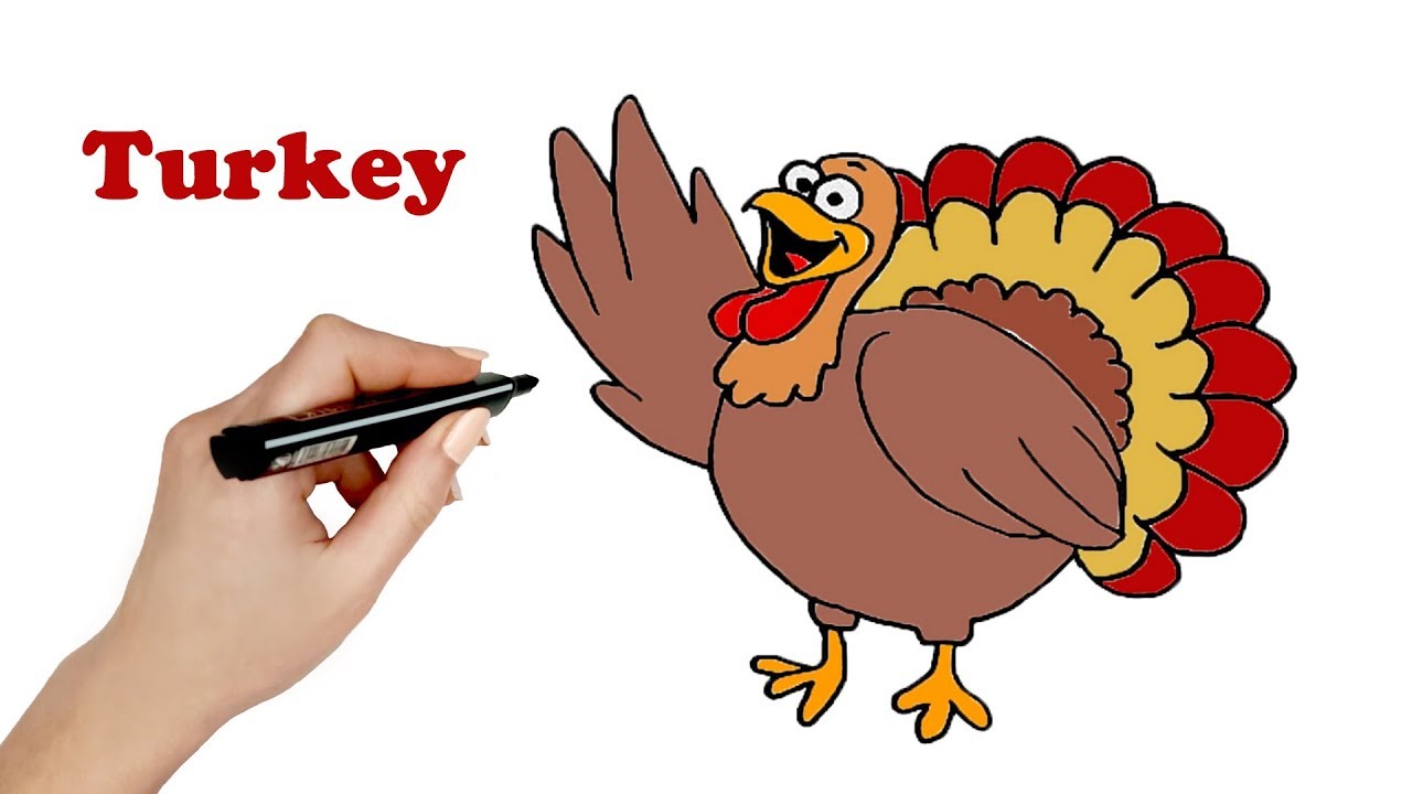 How To Draw Cartoon Turkey 💛 कैसे कार्टून तुर्की आकर्षित करने के लिए ...