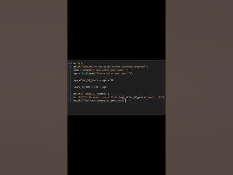 THE EASIEST PROGRAM IN PYTHON - YouTube