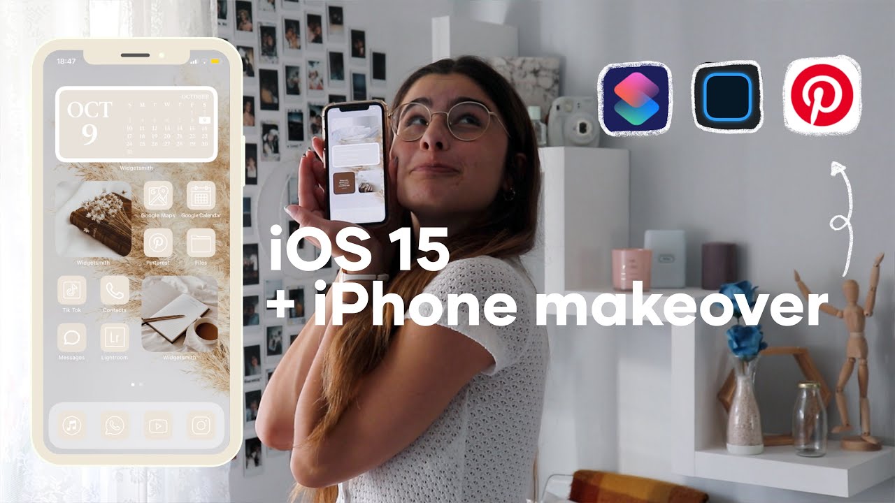 iOS 15 + iPHONE MAKEOVER | minimalist aesthetic - YouTube