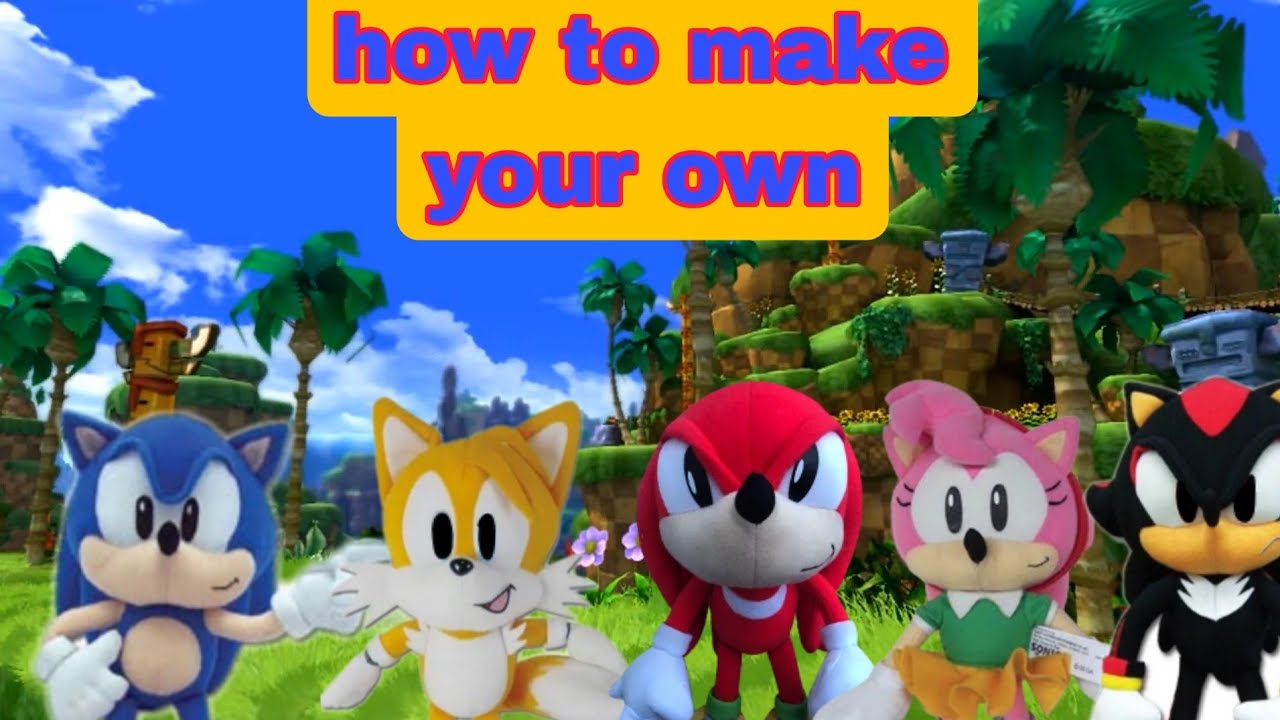 how to make Sonic plush on your own - YouTube
