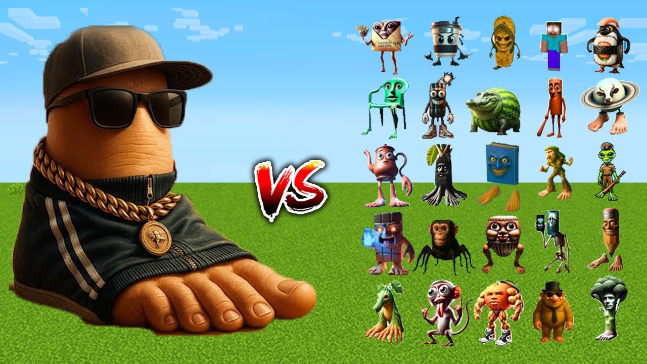 Gangster Footera vs All Brainrot Animals Bosses - Minecraft Mob Battle ...