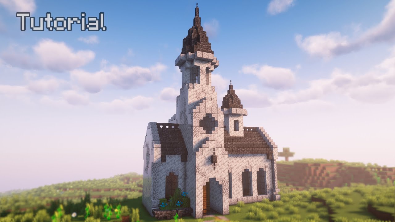 Minecraft How To Build a Medieval Church 🏠| Tutorial - YouTube