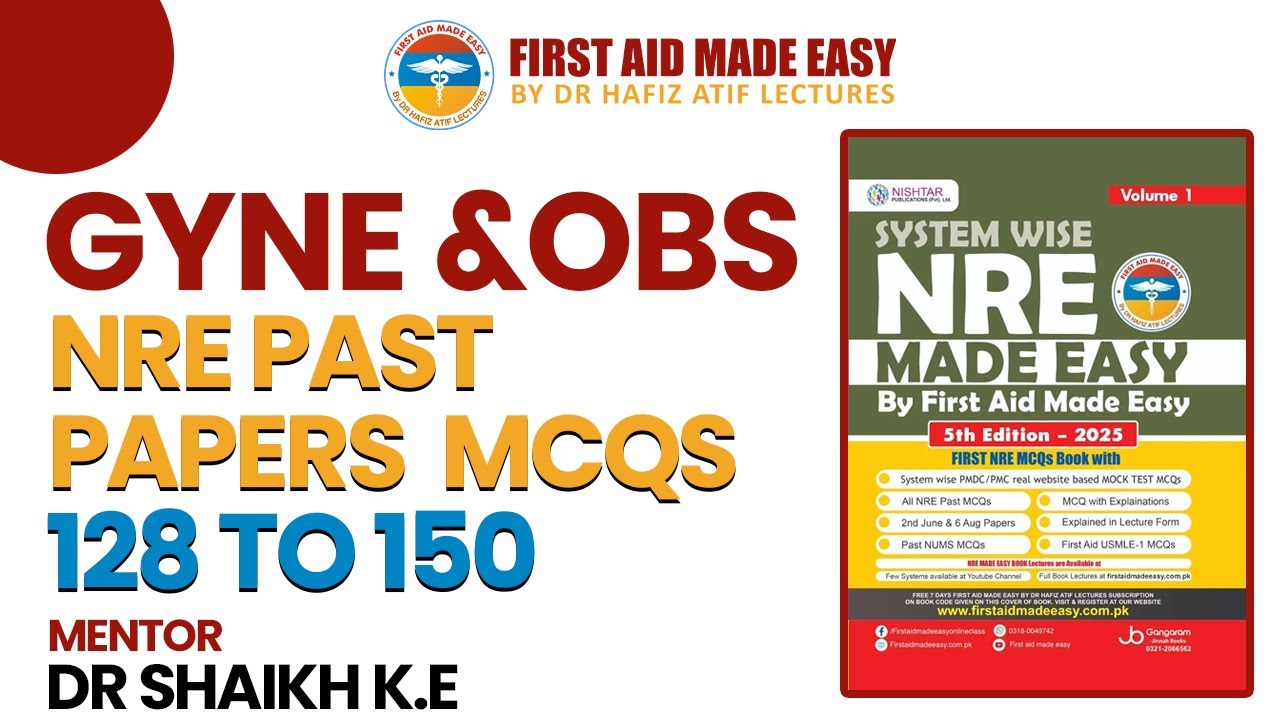 Gyne & Obs NRE Past MCQs (128-150) 📚 | Medical Made Easy Book by Dr ...