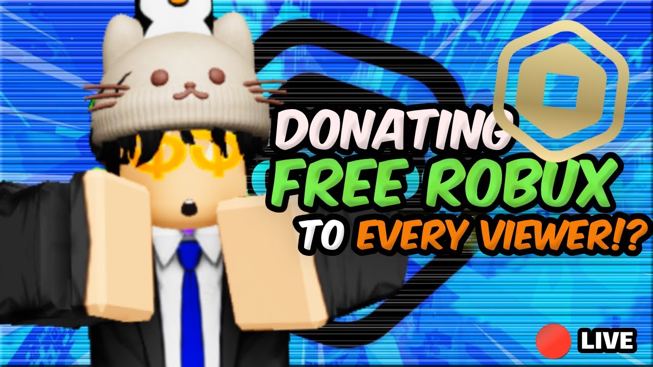 Donating FREE ROBUX to ALL VIEWERS in PLS DONATE 🥰!! (LIVE 🔴) - YouTube
