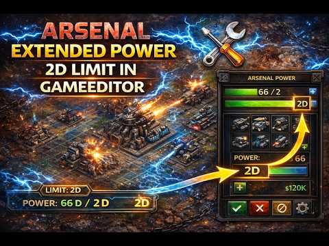 Arsenal Extended Power 2d Limit in GameEditor - YouTube