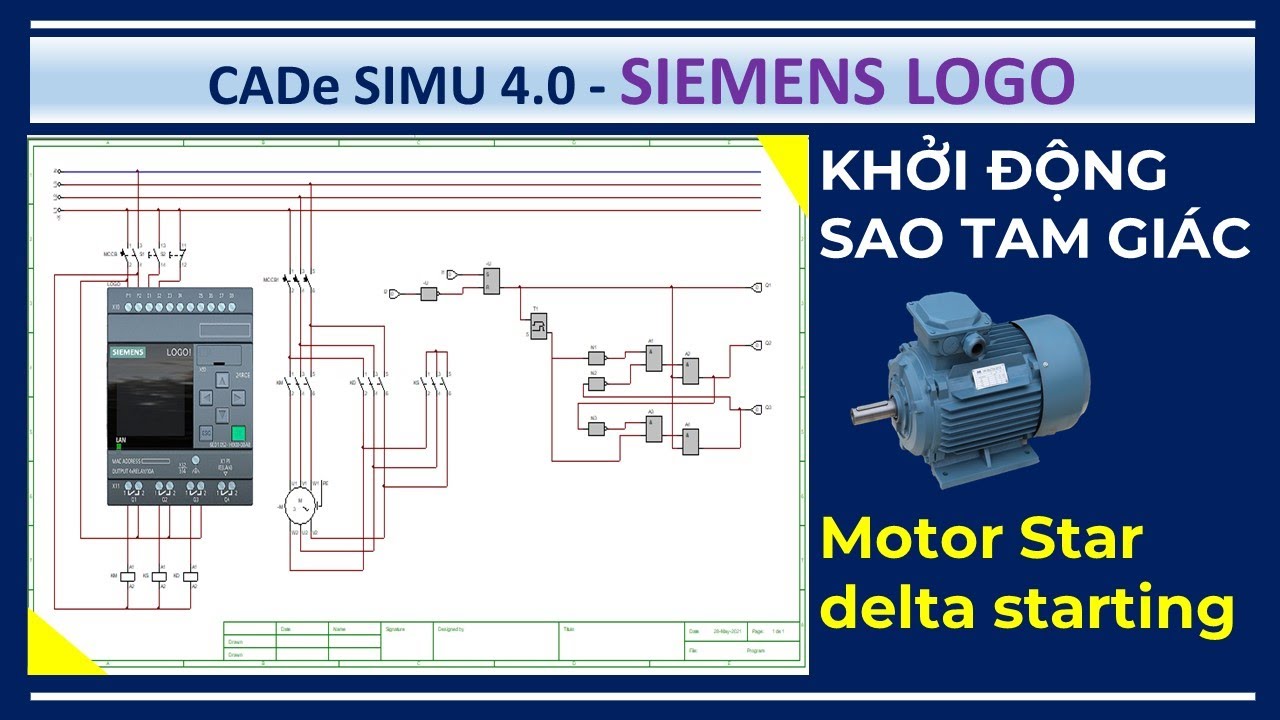 Khởi Động Sao Tam Giác | Mô Phỏng Siemens Logo Trên CADe Simu | Star ...