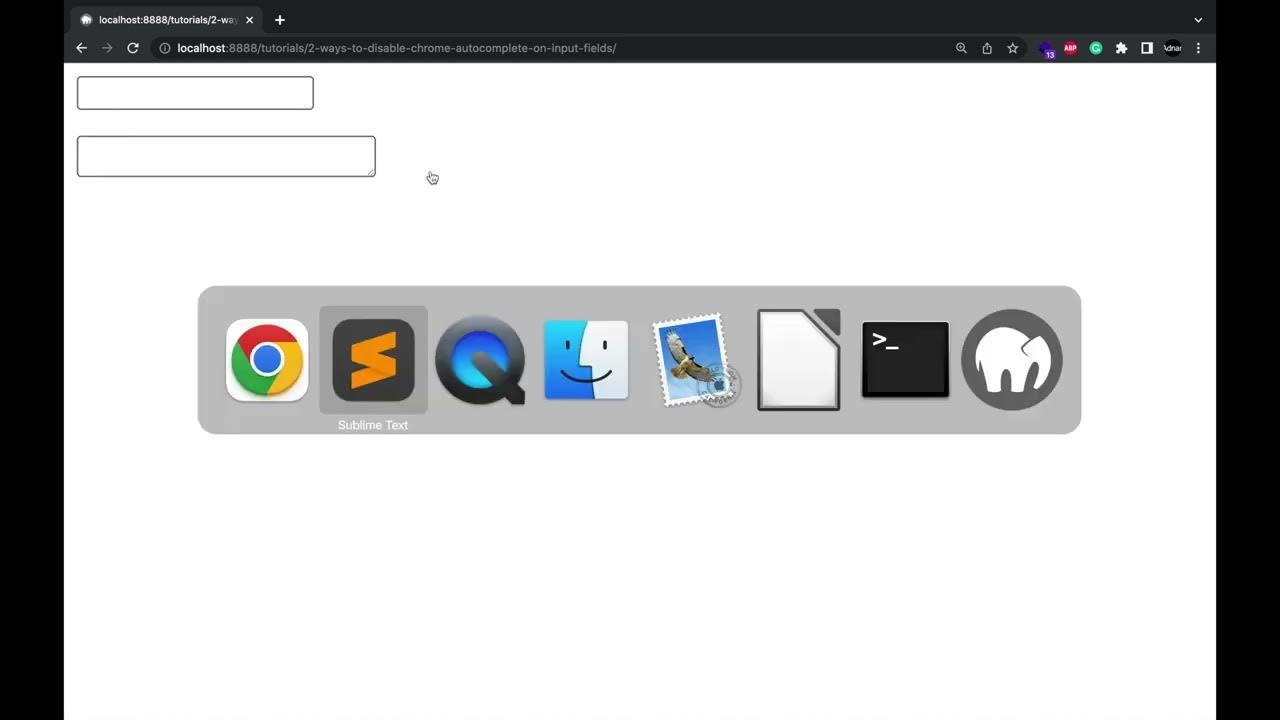 2 ways to disable chrome autocomplete on input fields - HTML and Javascript - YouTube