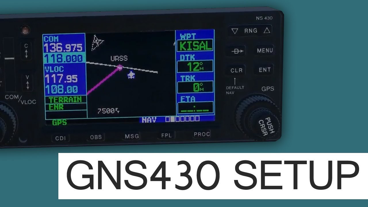 Quick and efficient GNS430 moving map setup! - YouTube