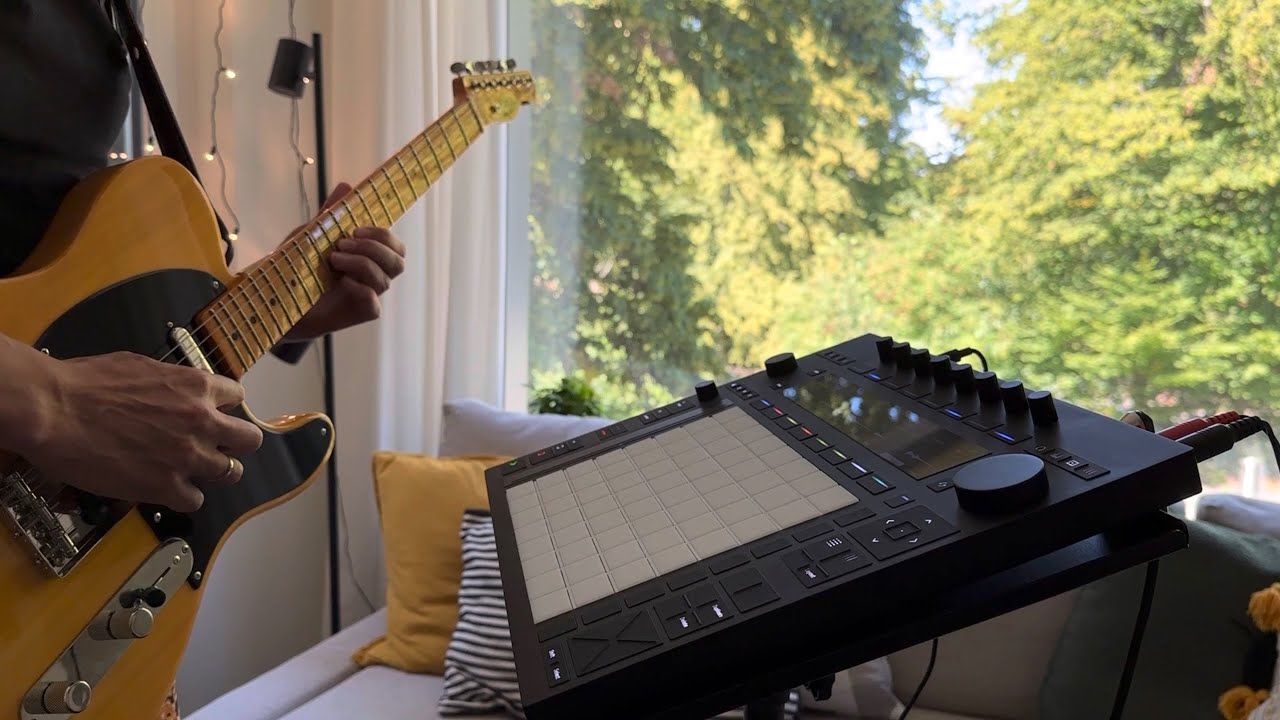 my first ableton push 3 jam with guitar - YouTube