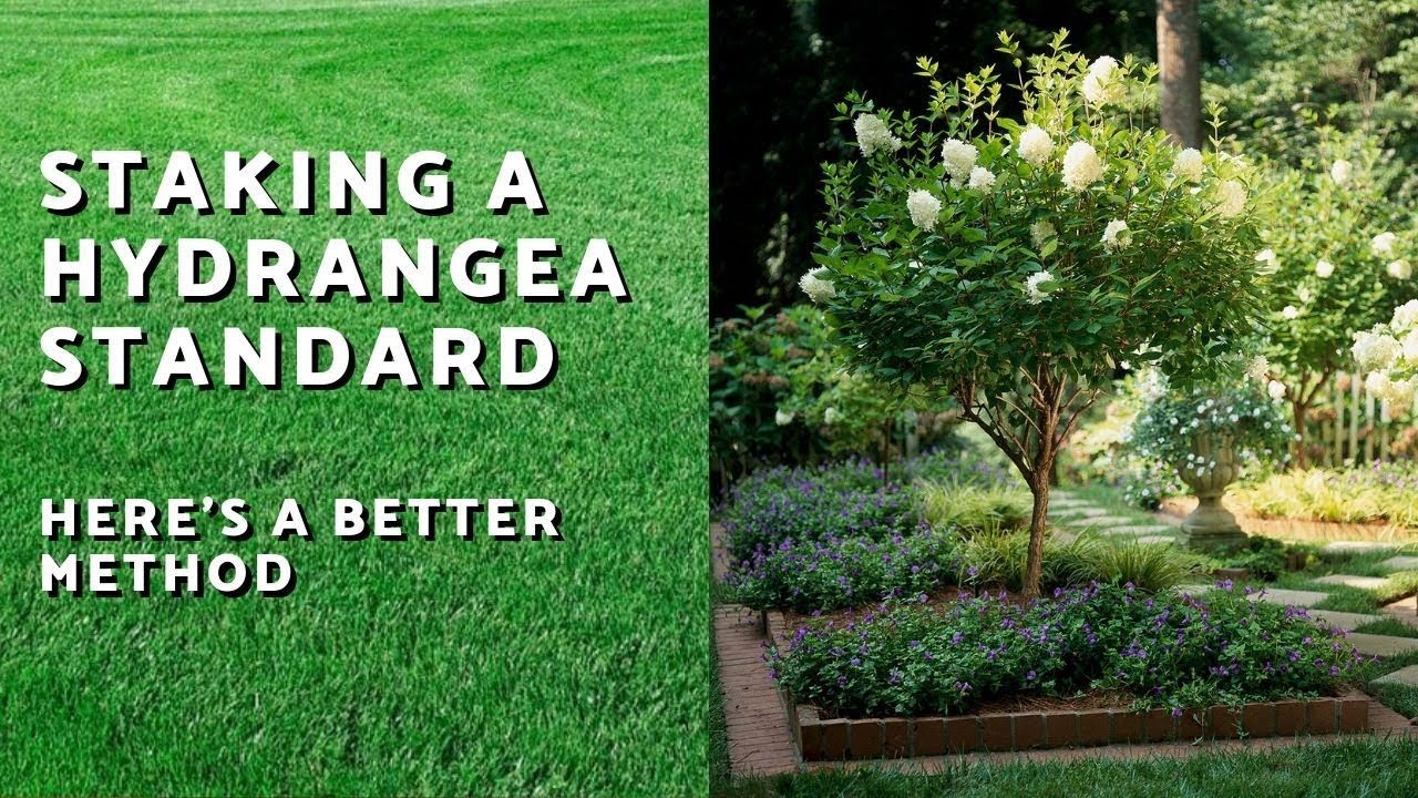 Staking A Hydrangea Standard - Here's A Better Method - YouTube