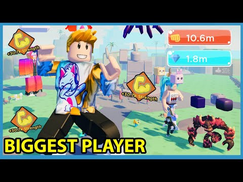 Becoming the Biggest with Over 10,600,000 Muscles in Roblox Gym Realms