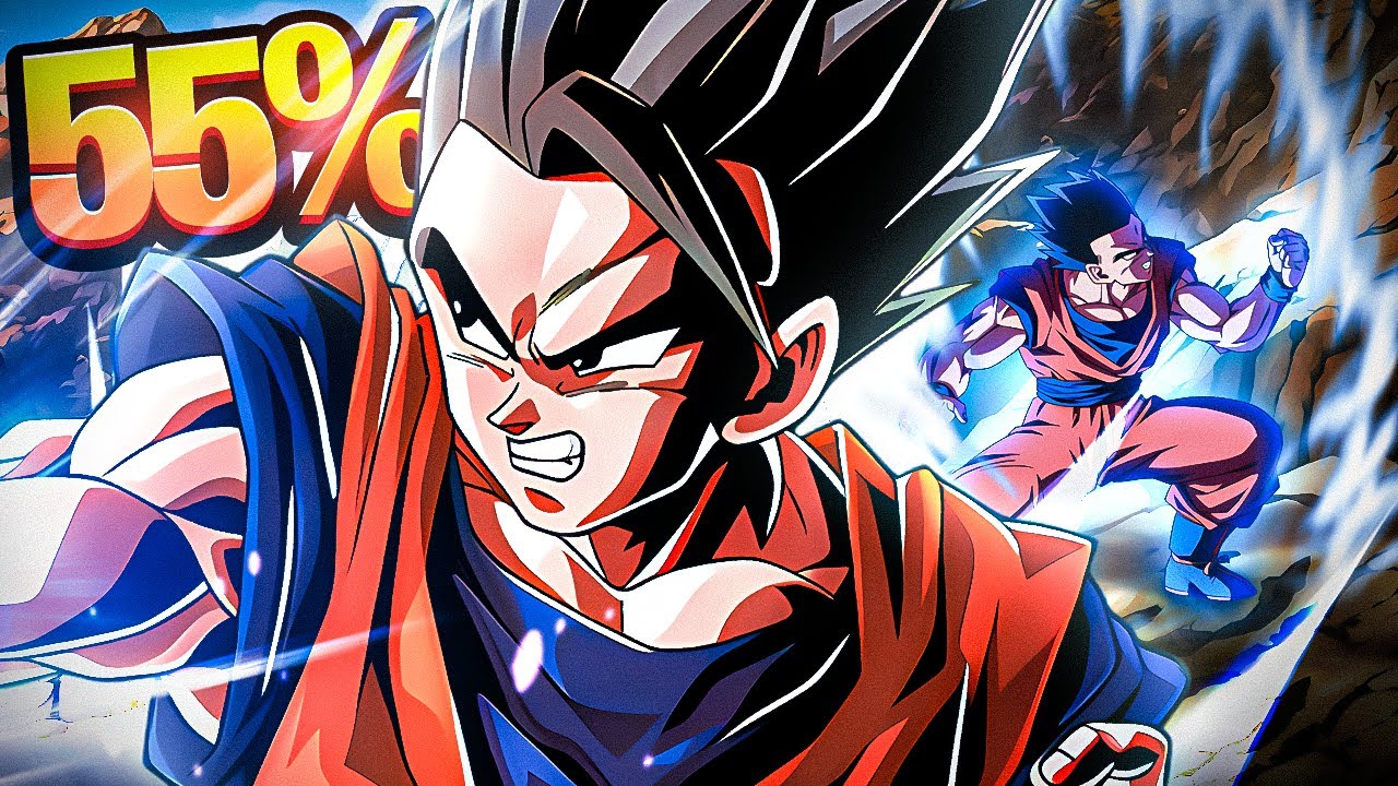 (Dokkan Battle) 55% LEVEL 1 LINKS AGL LR ULTIMATE GOHAN COMPLETE ...