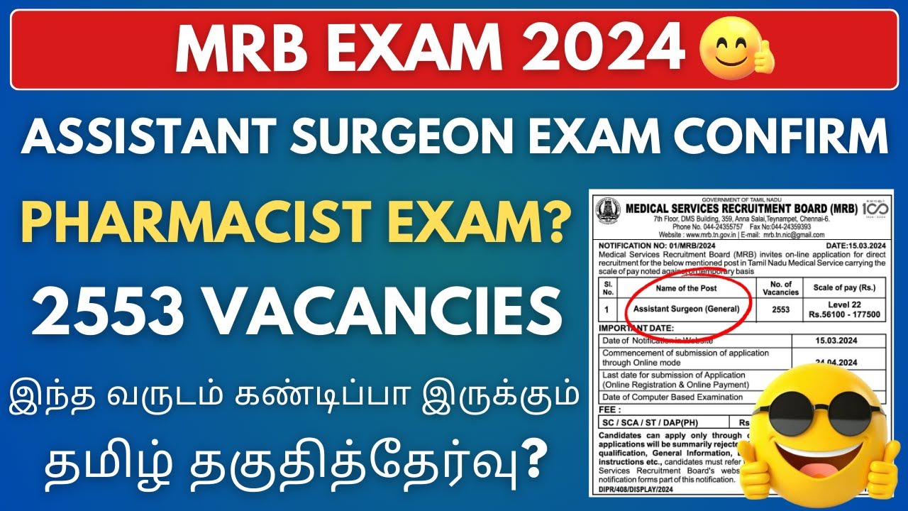 MRB Asst Surgeon Exam 2024 | What about Pharmacists? - YouTube