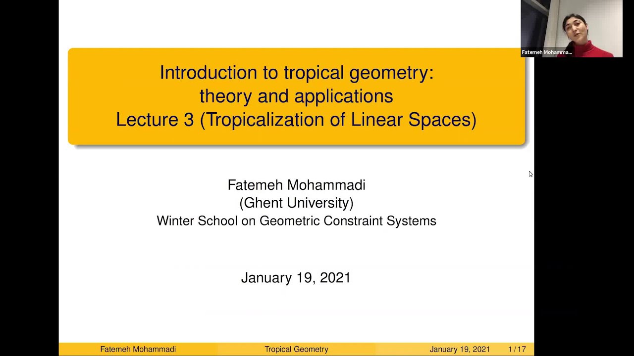 An introduction to tropical geometry: theory and applications - YouTube
