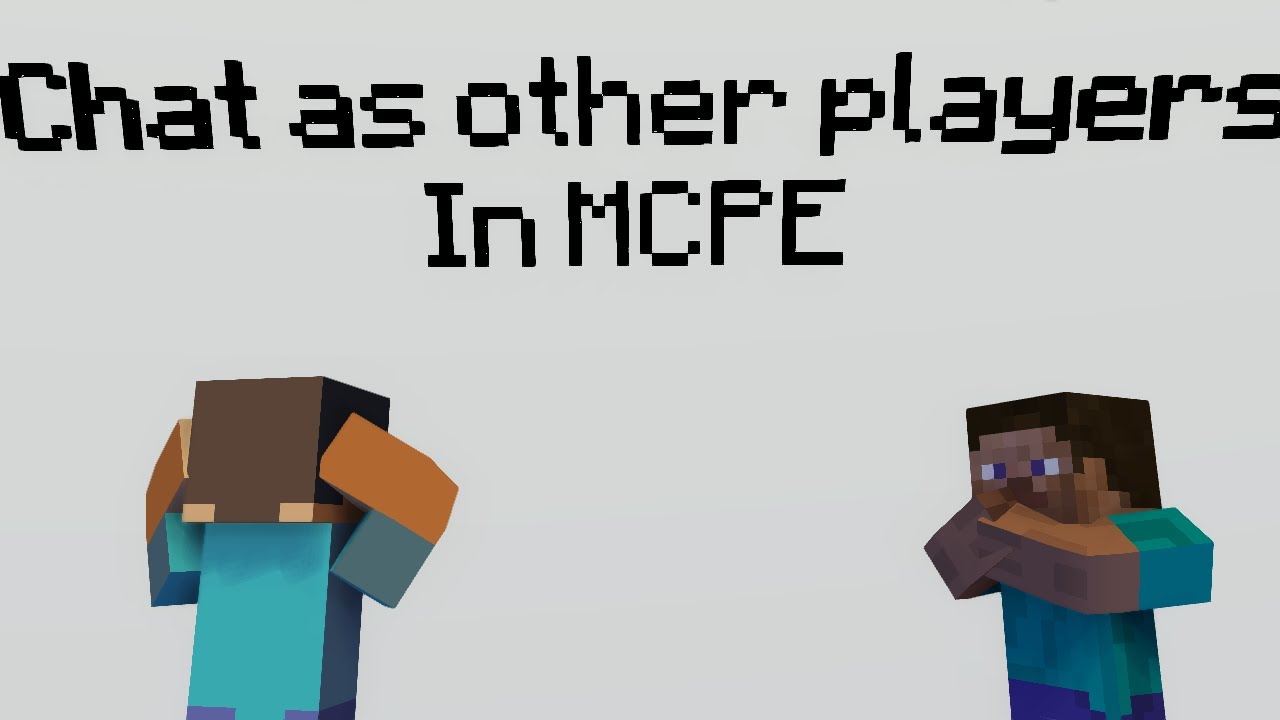 How to chat as other player in Minecraft || Bedrock | Pocket Edition ...