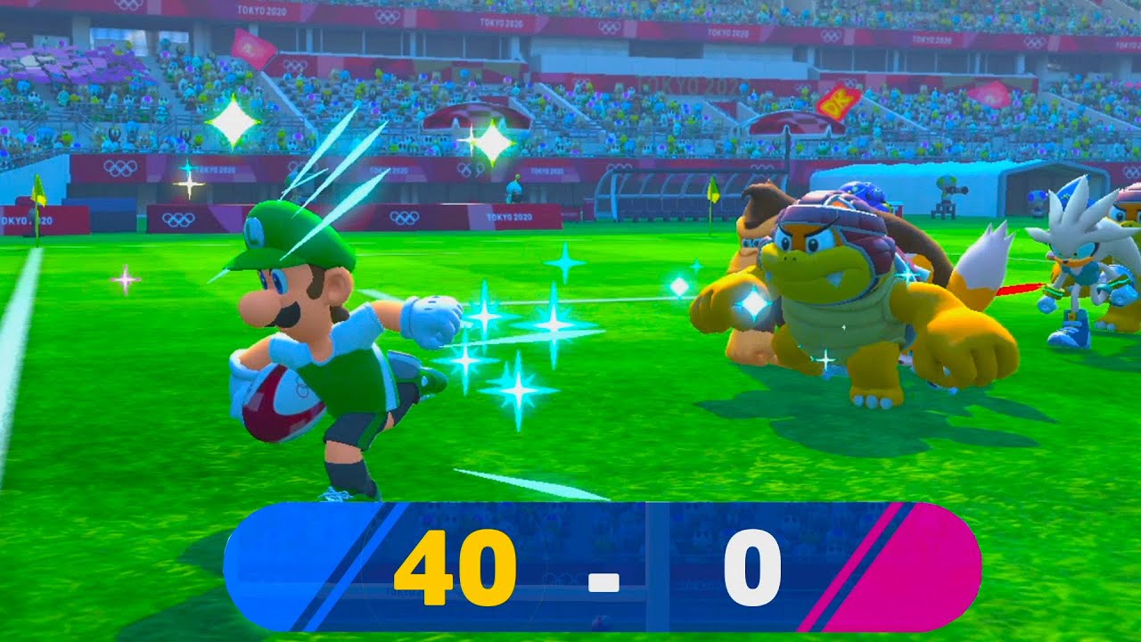 Mario and Sonic at the Olympic games Tokyo 2020 Rugby Sevens Amy vs ...