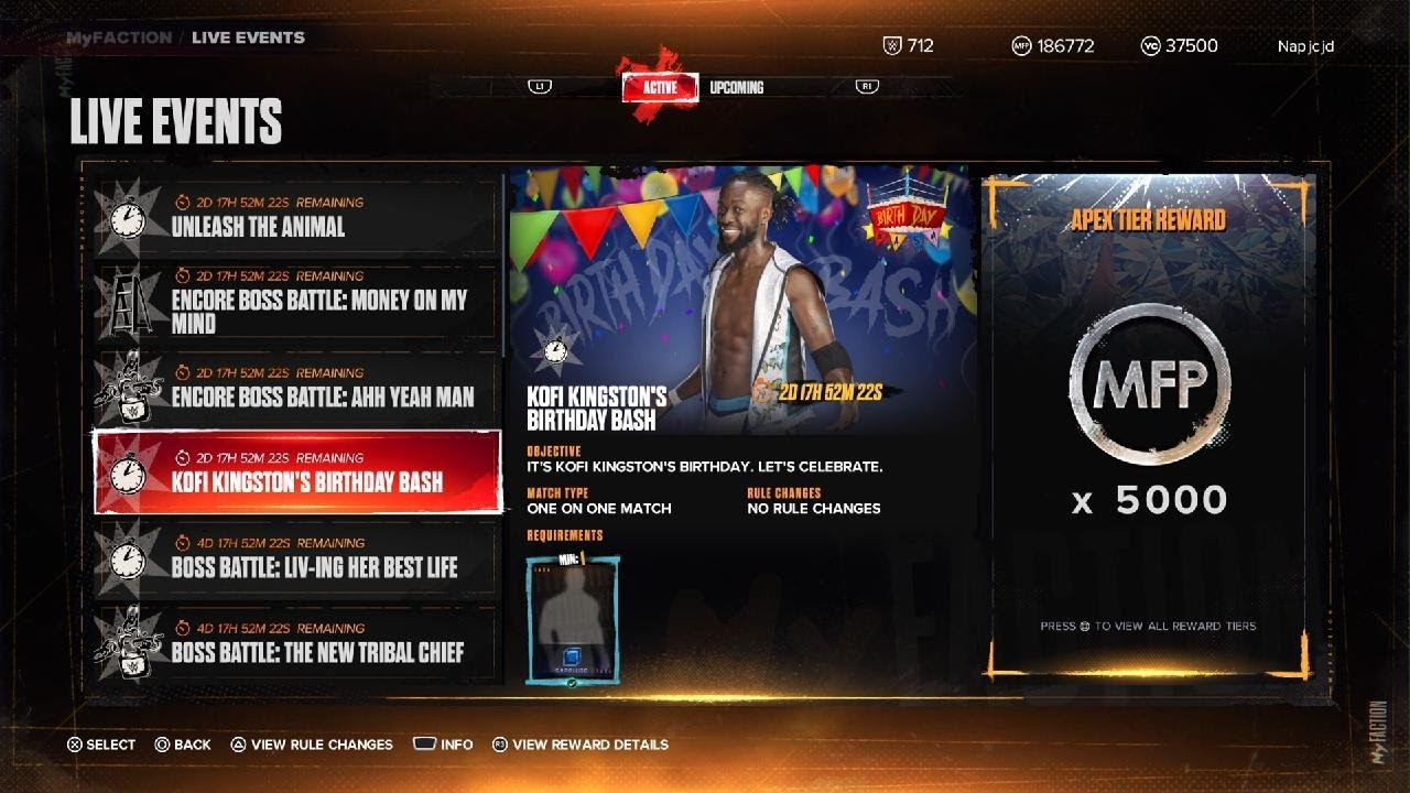 WWE 2K24 Kofi Kingston's Birthday Bash MyFACTION Live Event - YouTube
