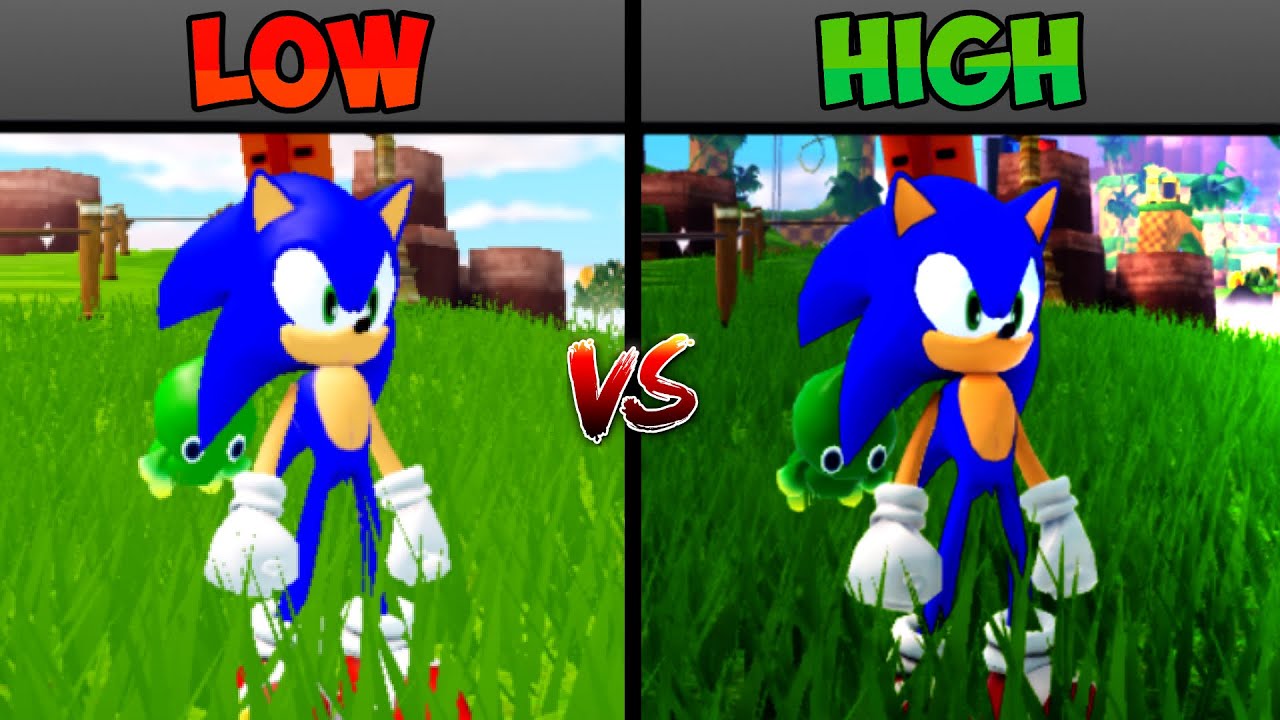 Sonic Speed Simulator - LOW vs. HIGH Graphics Comparison - YouTube