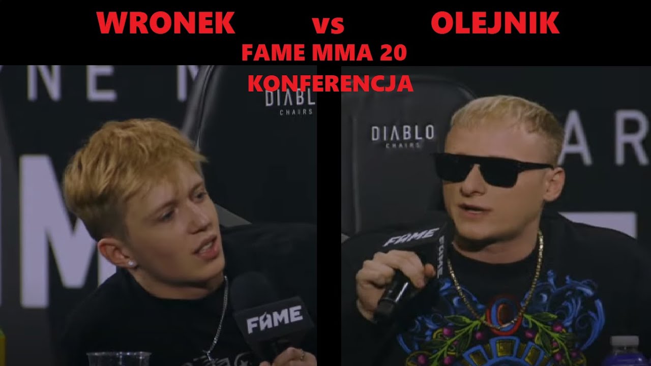 WRONEK vs TOMEK OLEJNIK. FAME MMA 20: KONFERENCJA - YouTube