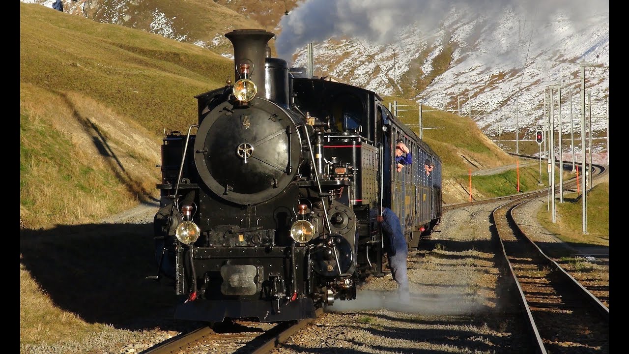 Steam on the Oberalp Pass (Switzerland) – Part 1 - YouTube