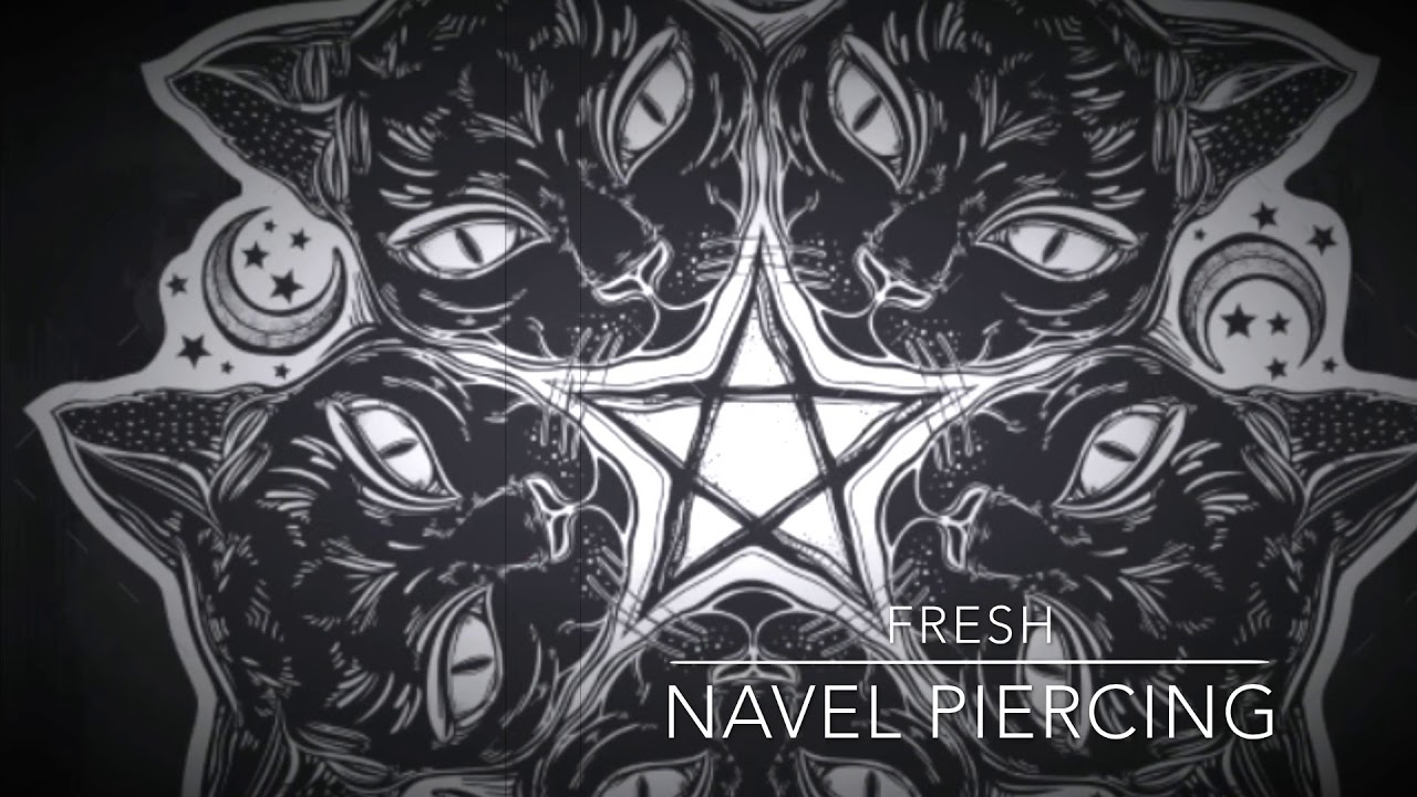 Fresh navel piercing 💉 - YouTube