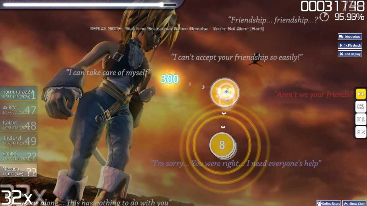 Osu: Final Fantasy XI You're Not Alone [Hard] - YouTube