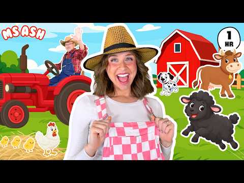 🚜 Fun On The Farm With Ms Ash | Farm Animals, Tractors, ABCs, & More! | Toddler Learning Videos 🐄