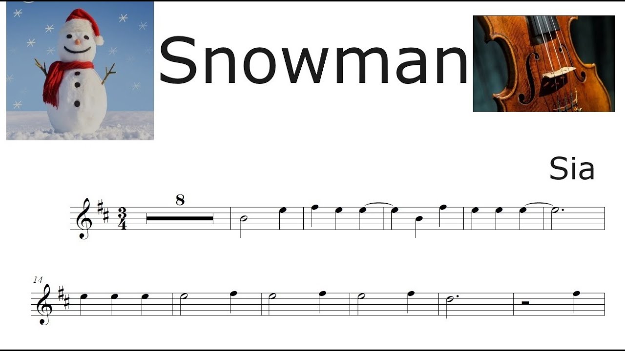 Sia - Snowman au violon - YouTube