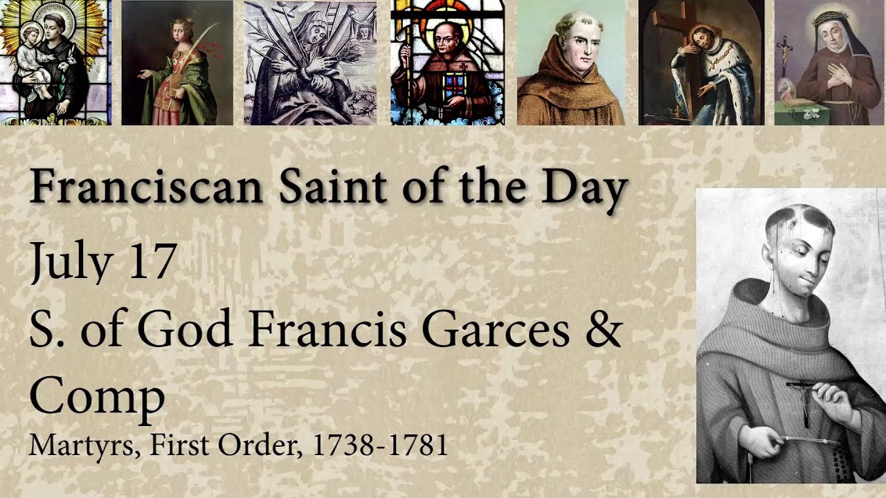 Jul 17 - S. of God Francis Garces & Comp - Franciscan Saint of the Day ...