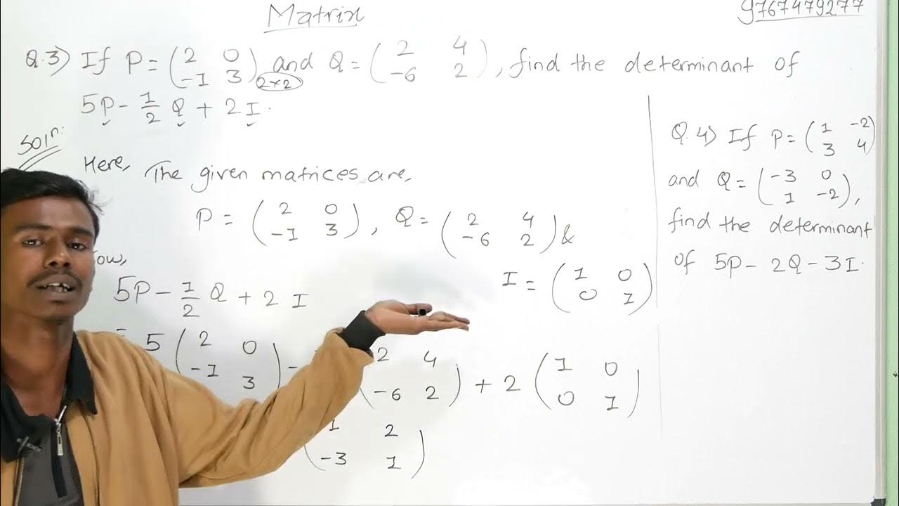 Matrix Part 3 | Determinant Problem Solved | Class 10 OPT Math | SEE Preparation Explained in ...