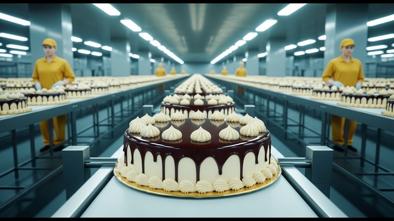 How Millions of Cakes Are Made in a Factory | Automatic Cakes Factory ...