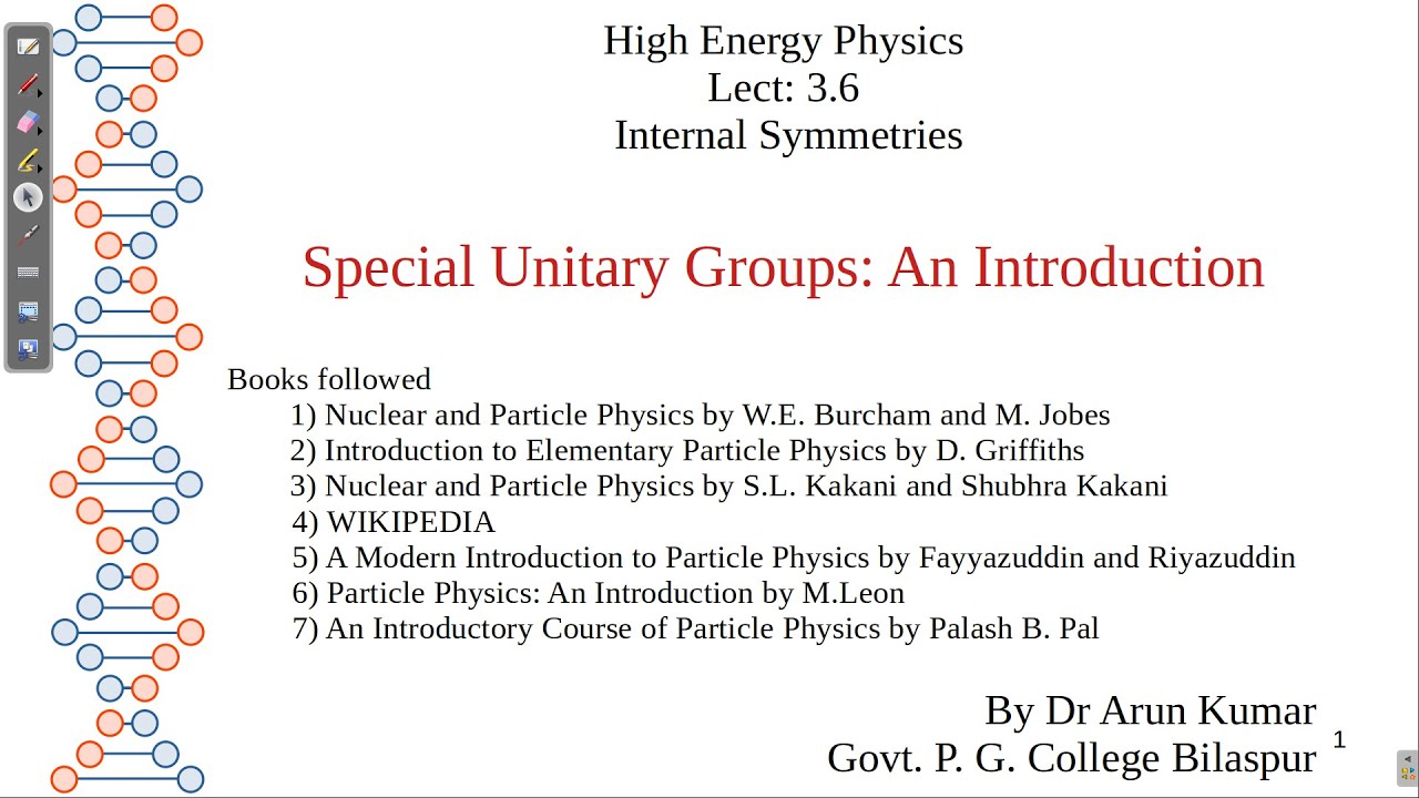 Lect 3.6: Special Unitary Groups: An Introduction - YouTube