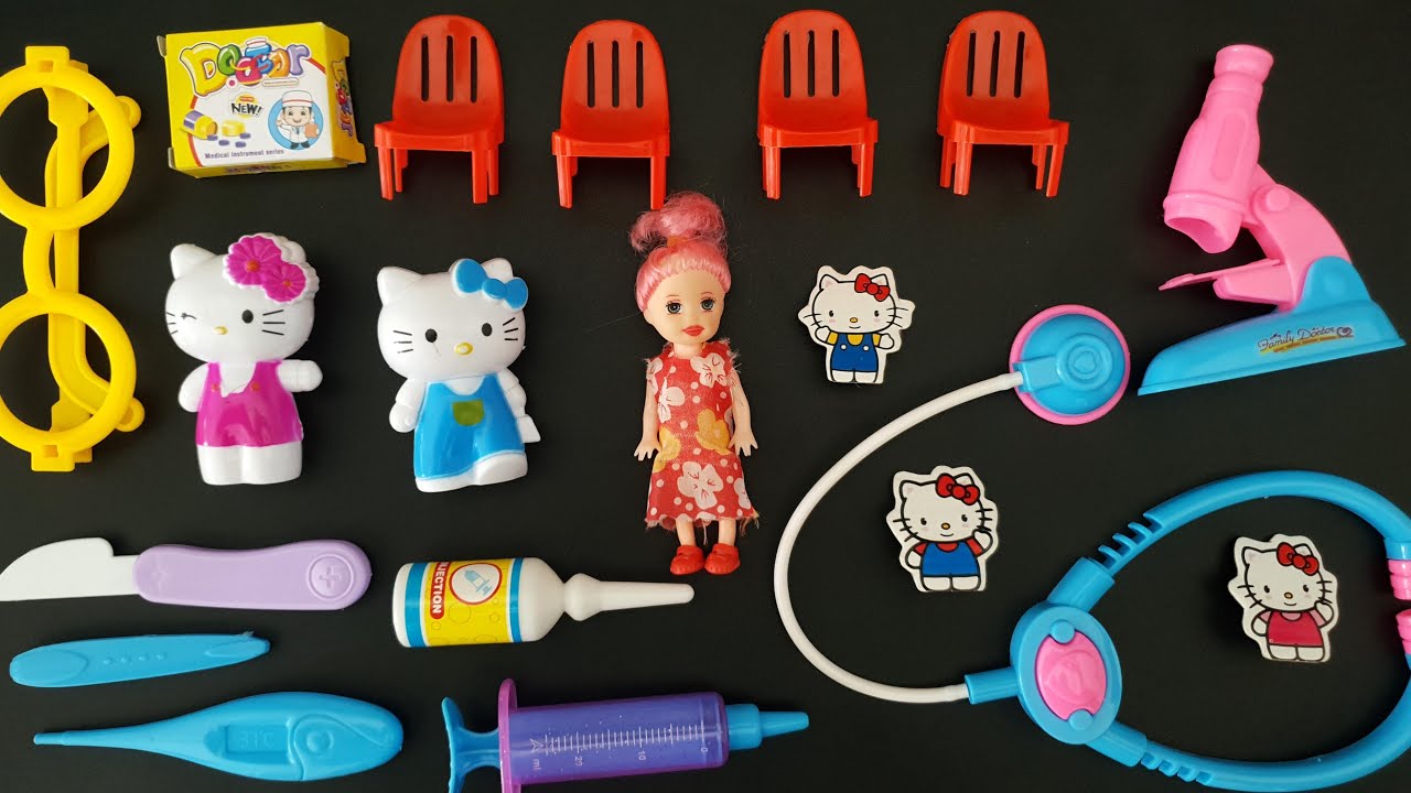 8 Minutes Satisfying With Unboxing Doctor Set With Hello Kitty ASMR ...