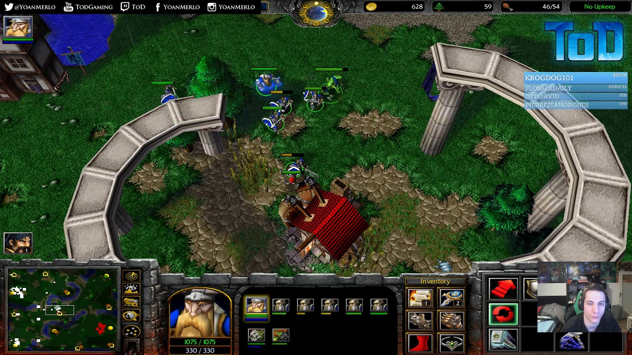 Warcraft III #522 - StupidStudent Human vs Human (Terenas Stand) - YouTube