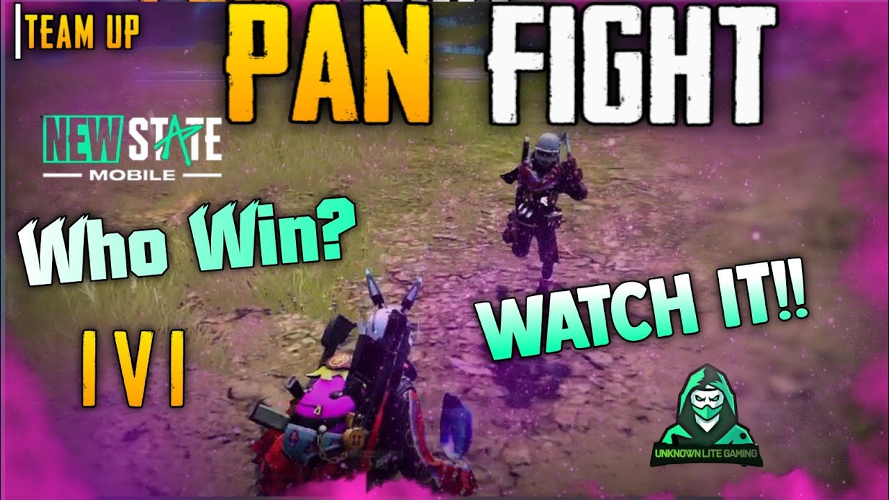 NEW STATE MOBILE PAN FIGHT 1 V 1 | NEW STATE MOBILE TEAM UP | EPIC ...