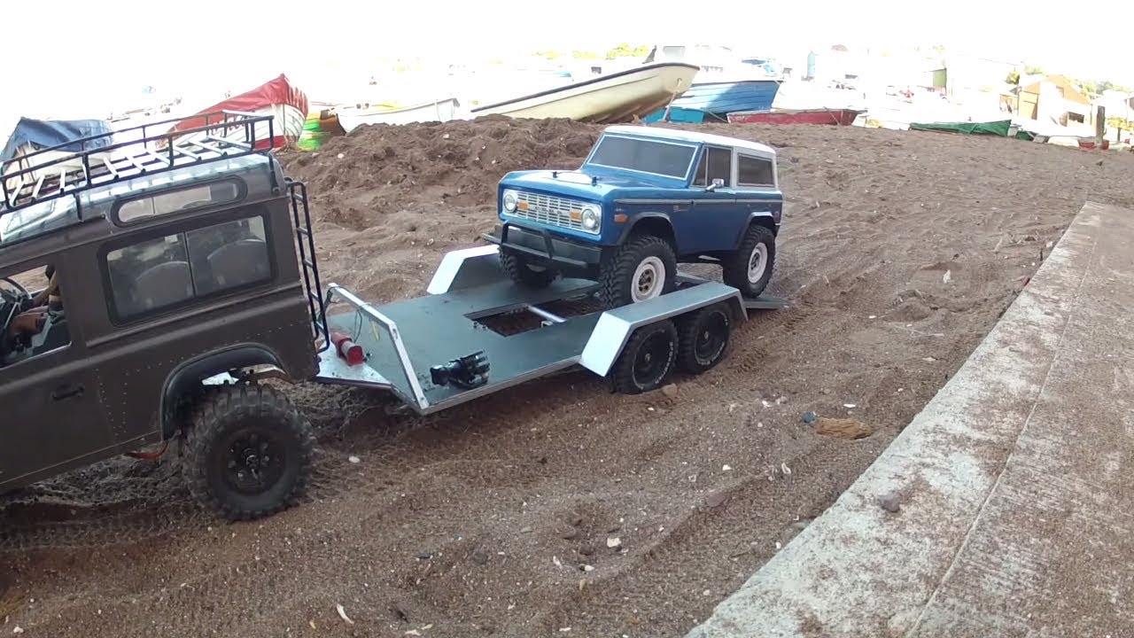RC car transporter trailer using Actuonix servo for tail lift - YouTube