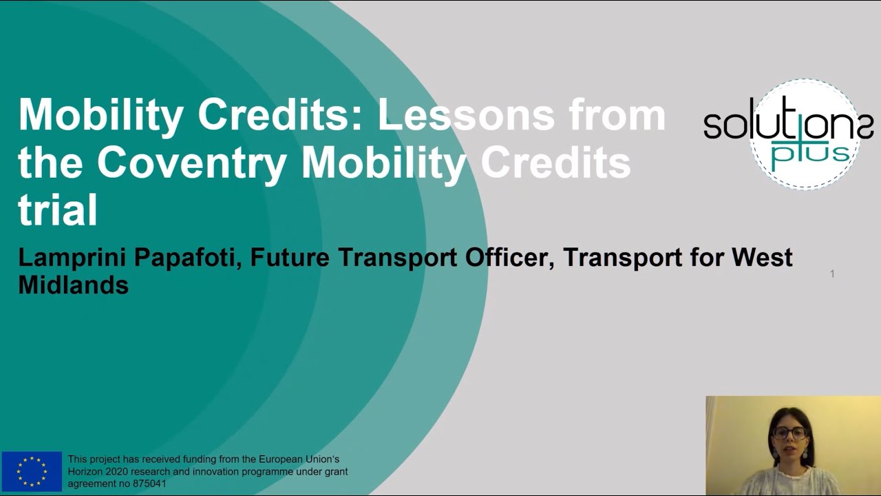 SOLUTIONS+ Course 3, Module 1.3.2: Mobility Credits Lessons from the ...