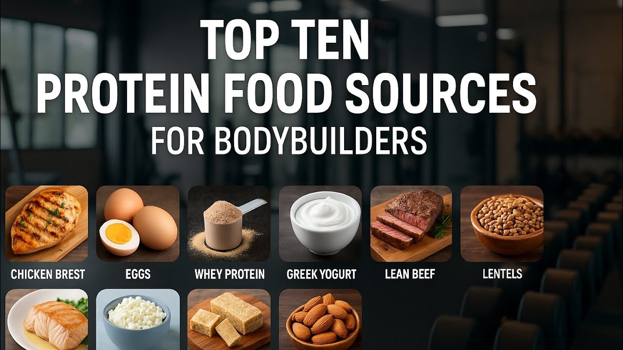 Top Ten Protein Food Sources for Bodybuilders in the Gym - YouTube