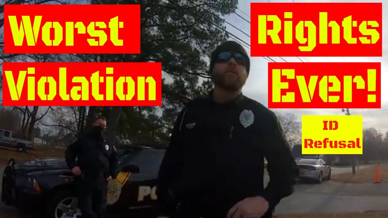 🔴🔵Worst rights violations ever! ID Refusal 🔵🔴1st amendment audit fail ...